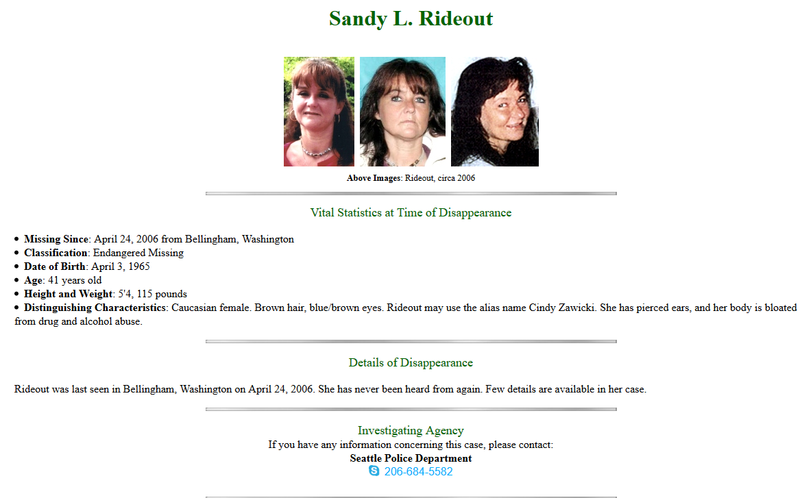 The Missing, Lost, and Murdered of Snohomish County - Snohomish County ...